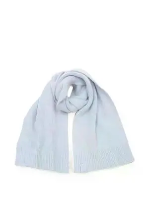 Victoria Beckham Ribbed-knit Scarf - Blue