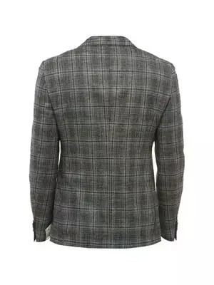 Corneliani Check-pattern Single-breasted Blazer - Grey