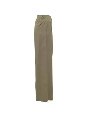 Max Mara Pleated Buttoned Cotton Trousers