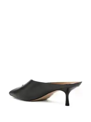ADRIANNA FERETTI Leather Mules - Black