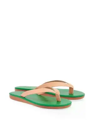 ANCIENT GREEK SANDALS Saionara Leather Thong Sandals - Green