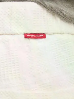 JOOP! Cream White Waffle-knit Drawstring Shorts
