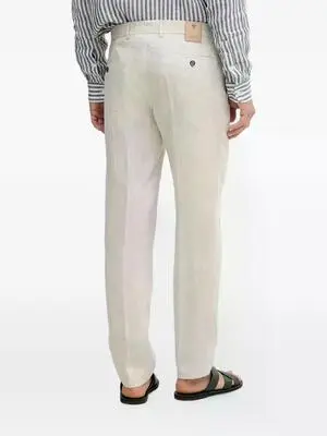 JOOP! Hank Pressed-crease Logo-patch Linen Trousers