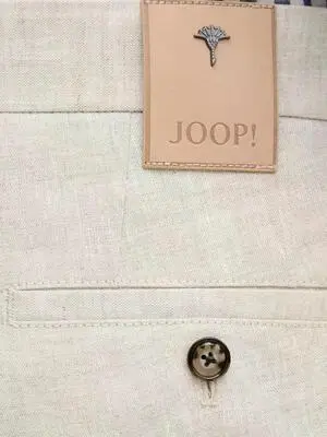 JOOP! Hank Pressed-crease Logo-patch Linen Trousers