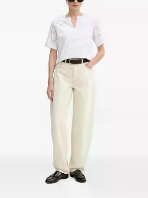 JOOP! Beljana Broderie Anglaise Logo Print Top