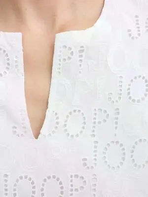 JOOP! Beljana Broderie Anglaise Logo Print Top