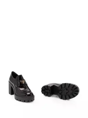 Prada Logo Plaque Chunky Sole Loafers