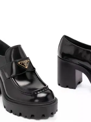 Prada Logo Plaque Chunky Sole Loafers