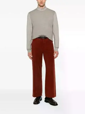Etro Pegaso Embroidered Waffle-knit Sweater