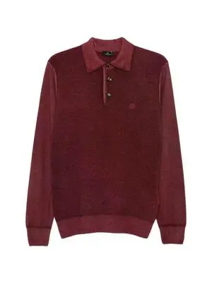 Etro Embroidered Logo Polo Sweater