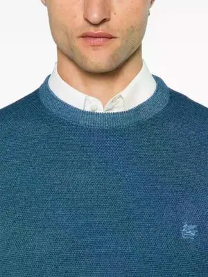 Etro Logo-embroidered Crew Neck Sweater