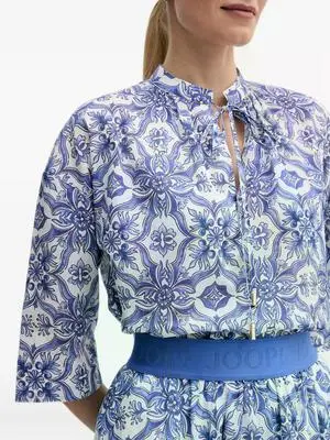 JOOP! Beyda Blouse With Tie Neck And 3/4 Sleeves