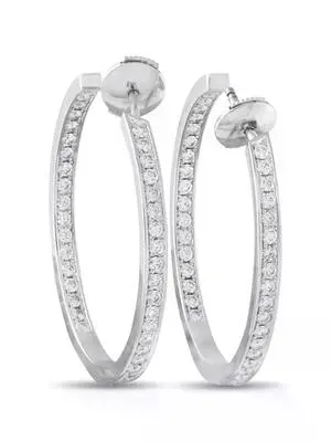 Cartier Diamond Hoop Earrings In 18k White Gold - Silver