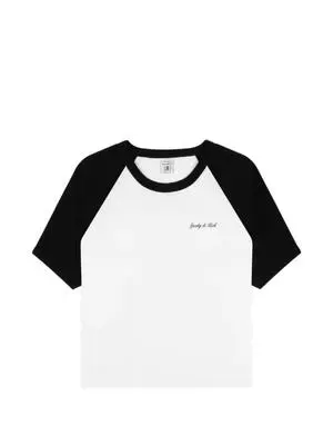SPORTY & RICH Logo-print Raglan T-shirt - White