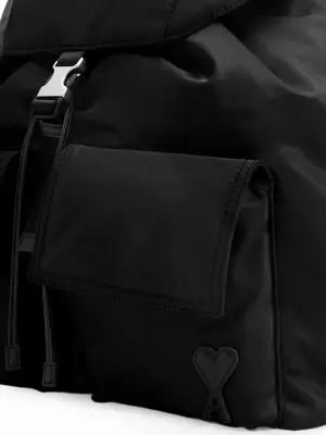 AMI Paris Nylon Marcel Flap Backpack