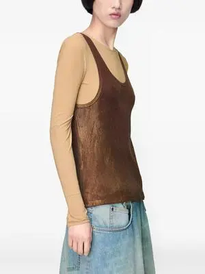MAISON MARGIELA Foiled Ribbed Tank Top