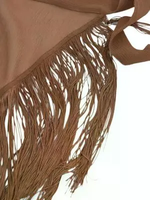 TALLER MARMO Bonny Spirito Fringed Headscarf - Brown