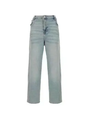 7 For All Mankind Faded Effect Straight Leg Jeans
