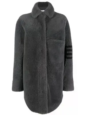 Thom Browne 4-bar Stripe Shearling Jacket