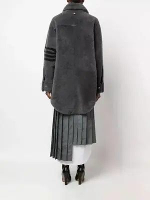 Thom Browne 4-bar Stripe Shearling Jacket