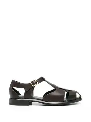 ADRIANNA FERETTI Leather Side-buckle Sandals