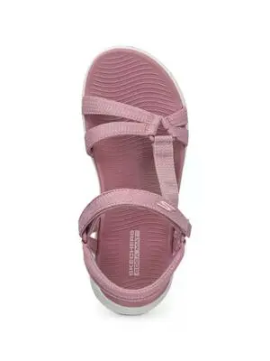 Sketchers Go Walk Flex Touch-strap Sandals - Pink