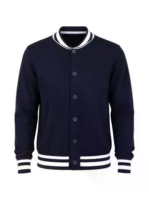 Alpha Studio Striped-trim Button-up Cardigan