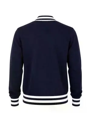 Alpha Studio Striped-trim Button-up Cardigan