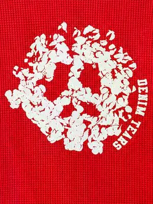 DENIM TEARS Peace Wreath Graphic-print Thermal T-shirt