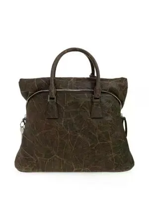 MAISON MARGIELA Medium 5ac Leather Tote Bag - Brown