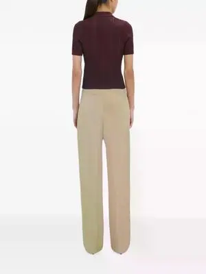Victoria Beckham Ribbed Zip-up Short-sleeve Cardigan