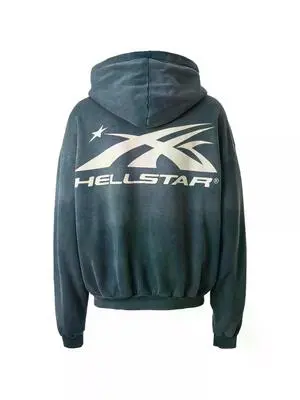 HELLSTAR Logo Print Zip-up Hoodie