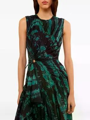 Ulla Johnson Veda Tie-dye Ruffled Midi Dress