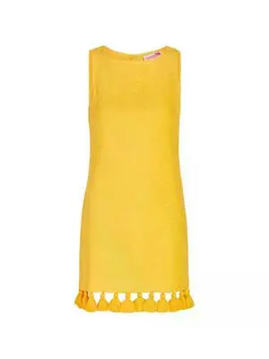 Cap D'antibes Manon Tassel-trim Mini Dress - Yellow