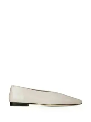 JIMMY CHOO Margot Leather Ballet Flats - Neutrals