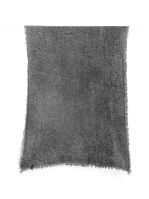 Avant Toi Frayed-edge Scarf - Blue