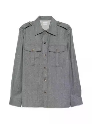 Brunello Cucinelli Epaulette-detail Chest-pocket Shirt