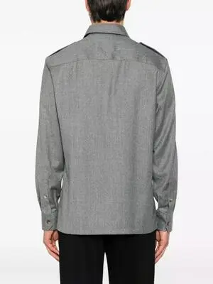 Brunello Cucinelli Epaulette-detail Chest-pocket Shirt