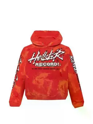 HELLSTAR Records Distressed Graphic Hoodie