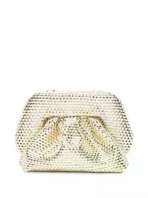 THEMOIRE Woven Effect Ruched Clutch Bag