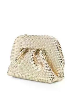 THEMOIRE Woven Effect Ruched Clutch Bag