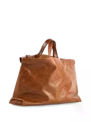 BEA MOMBAERS Tumbled Grained Leather Tote Bag