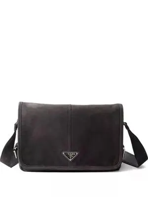 Prada Suede Shoulder Bag - Grey