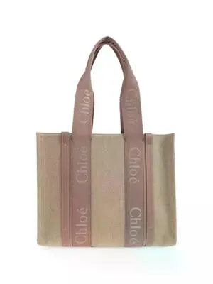 Chloé Woody Logo-detail Shoulder Bag - Neutrals