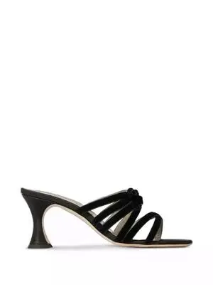Manolo Blahnik Clementel Bow Detail Sandals - Black