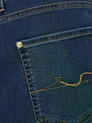 7 For All Mankind Embroidered Faded Effect Jeans