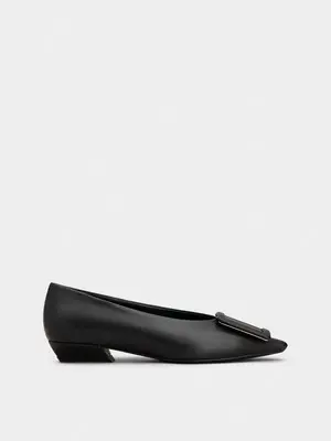 ROGER VIVIER Viv' In The City Ballerinas In Leather - Black