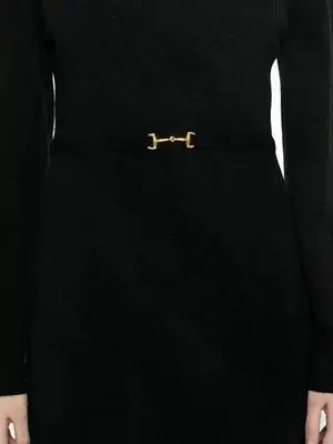 Rixo Roll Neck Mini Dress With Gold-tone Hardware