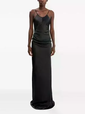 Victoria Beckham Cami Ruched Open-back Maxi Dress