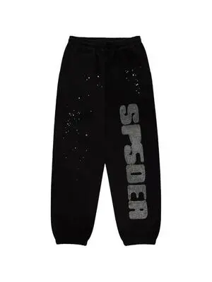 SP5DER Rhinestone-embellished Track Pants